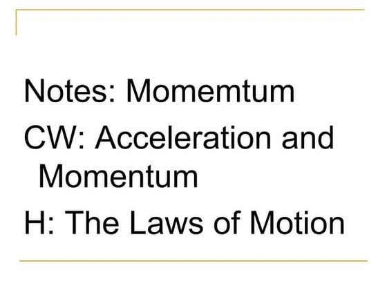 Momentum | PPT