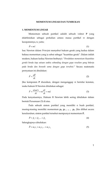 Fisika "Momentum dan impuls" kelas X | PPTX