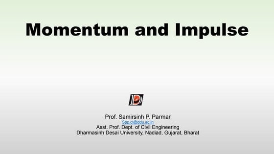 Impulse and momentum(physics) | PPT | Physics | Science