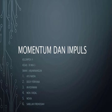 Fisika "Momentum dan impuls" kelas X | PPTX