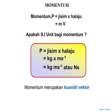 MOMENTUM T4 and THE types of momentum in physics elementary | PPSX