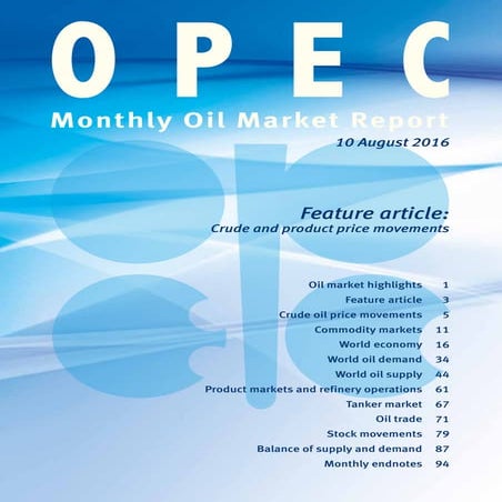 OPEC August 2016 | PDF