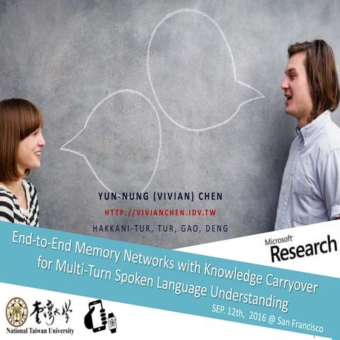 End To End Memory Networks With Knowledge Carryover For Multi Turn Spoken Language Understanding