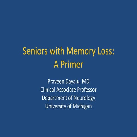 Approach to dementia | PPTX