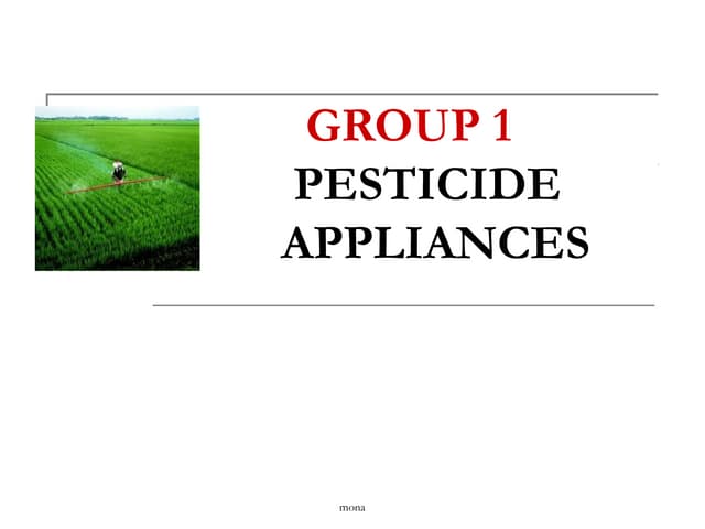 pesticide calculation and the methods to handle them | PPTX