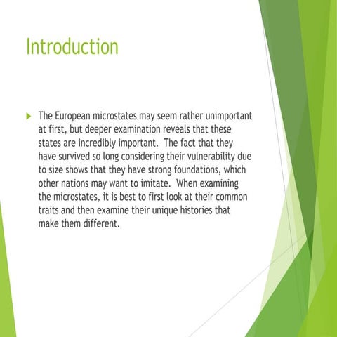 The European Microstates: The Smallest Powers | PPTX