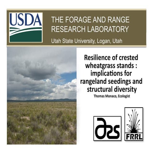 Resilience of crested wheatgrass stands: implications for rangeland ...