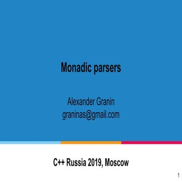 Monadic Parsers In C Ppt 