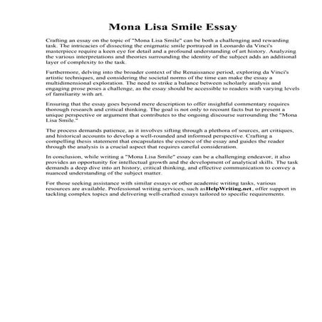 Mona Lisa Smile Essay. quot;Mona Lisa Smilequot; Movie Analysis - 1960 ...