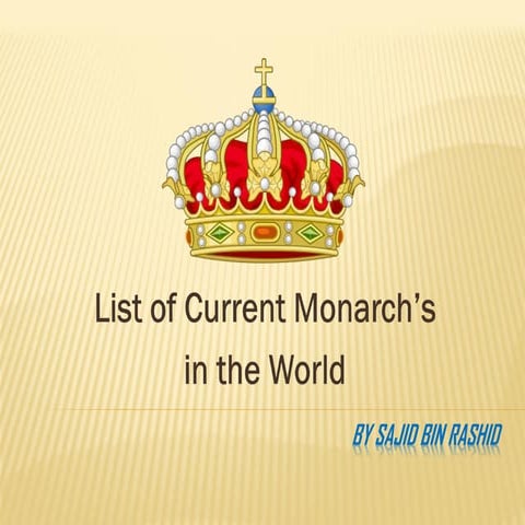 A list of current monarch's in the world | PDF