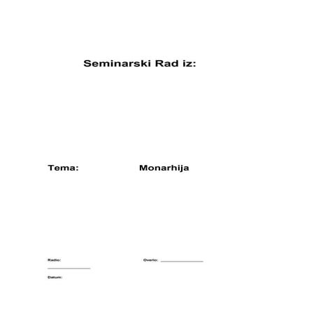 Monarhija | PDF