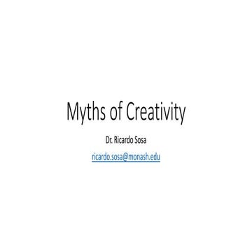 Sosa 2017 Myths of Creativity (1) | PDF