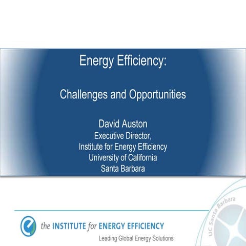 Energy Efficiency: Challenges and Opportunities | PDF