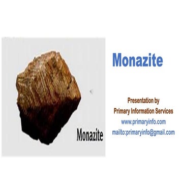 Monazite | PDF | Geology | Science