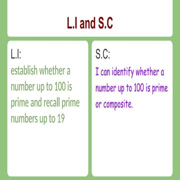 Let's have fun with prime numbers up to 100 (KS2) | PPTX