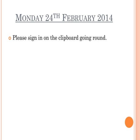 Monday 24th feb L6th | PPTX