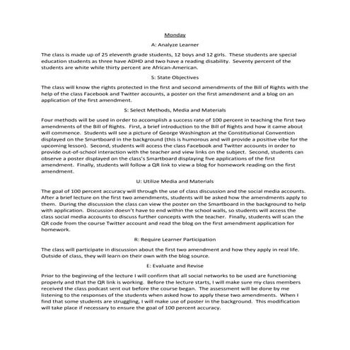 Monday assure | DOCX