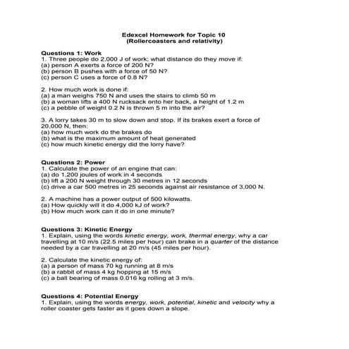 Monday Homework | PDF