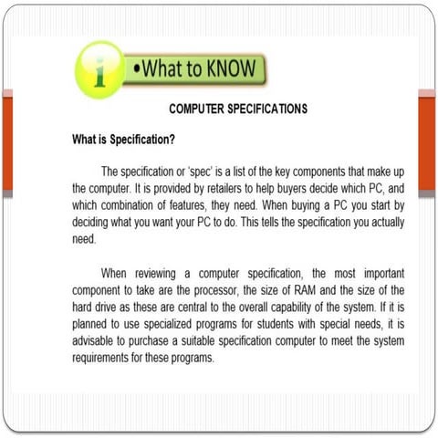 MONDAY LESSON COMPUTER SPECIFICATION.pptx
