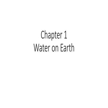 Monday may 2 water on earth powerpoint | PPTX