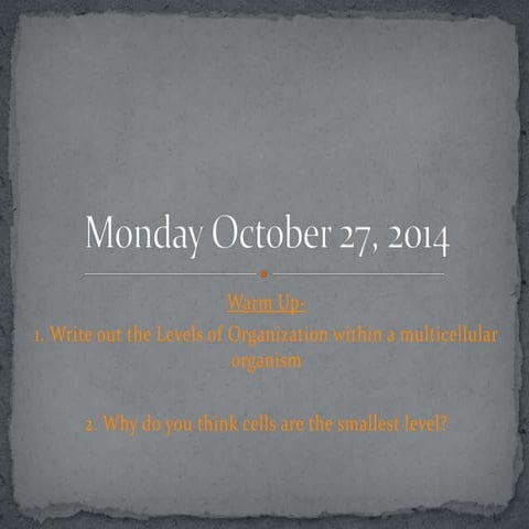 Monday october 27, 2014 | PPT