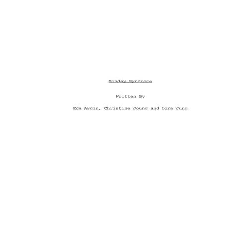 Monday syndrome script | PDF
