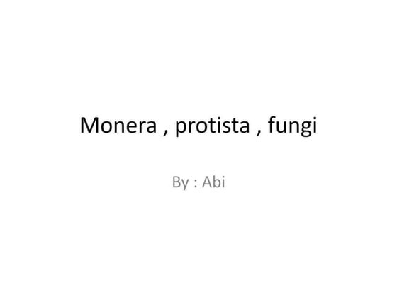 Power point monera | PPTX