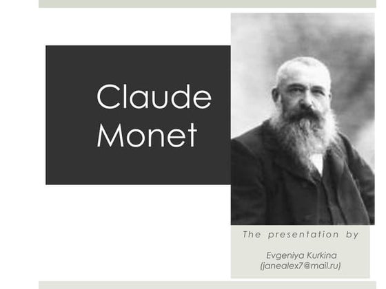 Claude monet presentation | PPT
