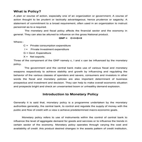 Monetary policy.doc