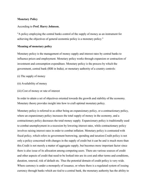 Unit - V Monetary and Fiscal Policy Dr.U.Ramesh.pdf