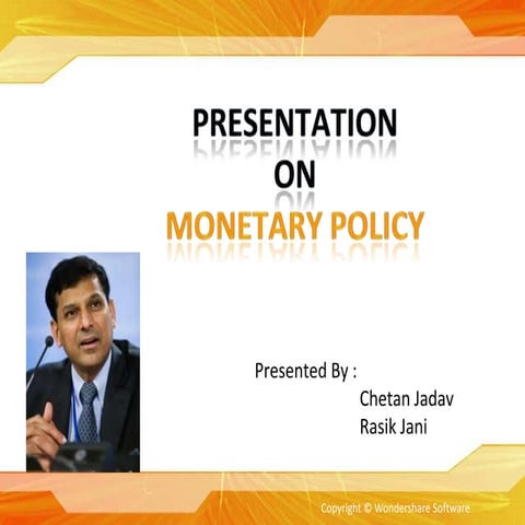 Monetary policy of RBI | PPTX