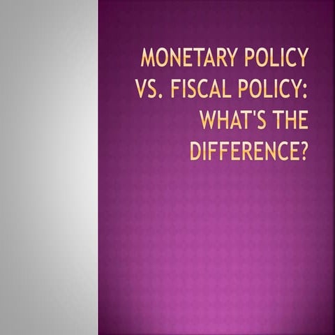 Monetary, Fiscal and Income policy – Meaning and instruments | PPTX