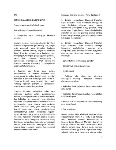 Uang dan kebijakan moneter | PPTX