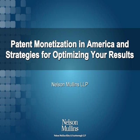 Monetization of patents | PPT