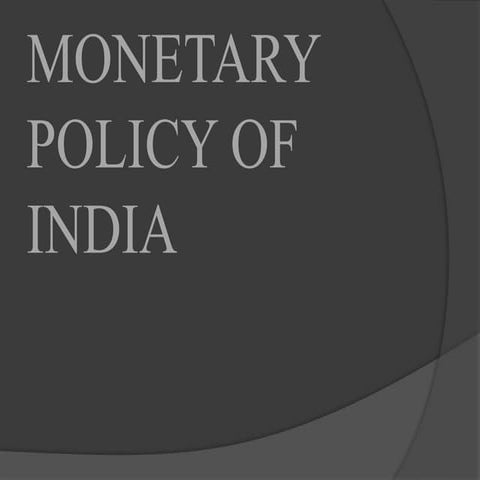 Monetory policy | PPTX