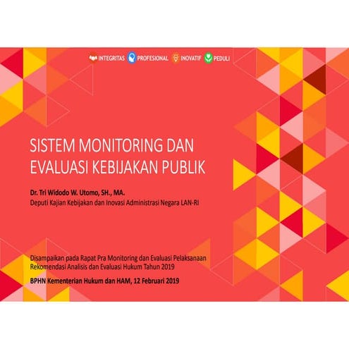Sistem Monitoring Dan Evaluasi Kebijakan Publik | PDF