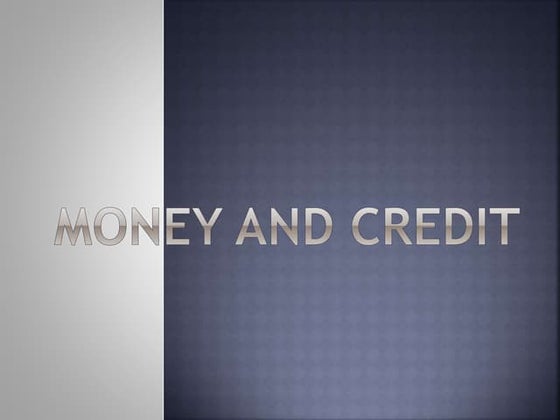 Money and banking | PPTX