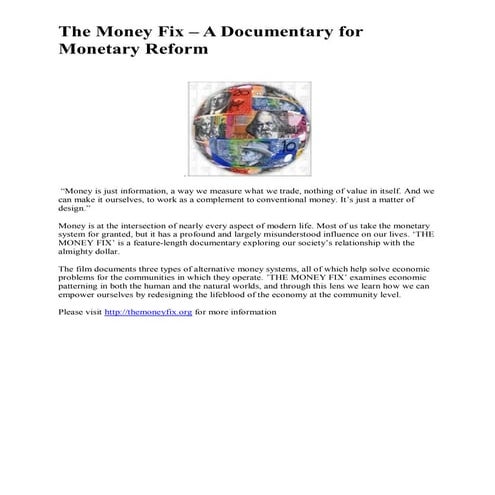 Money is just information | PDF