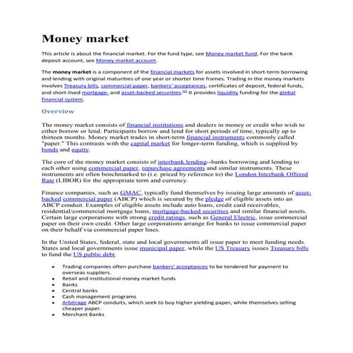 Money market | PDF | Free Download