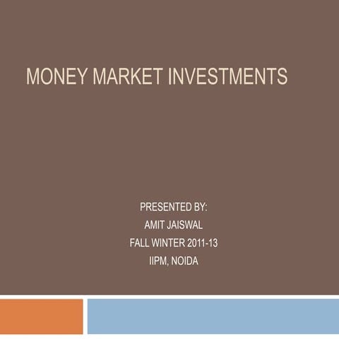 Ppt on-money-market-1 | PPT