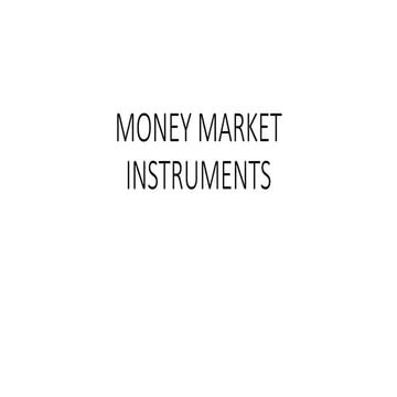 Money market instruments | PPTX