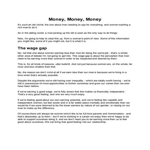 Money, Money, Money | PDF