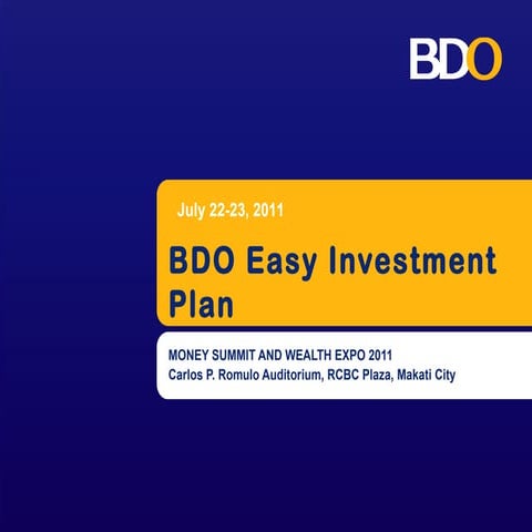 BDO Easy Investment Plan | PPT