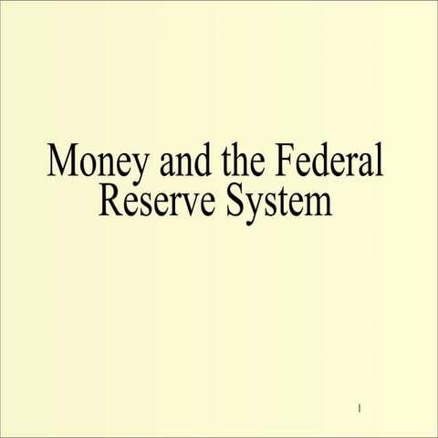 Money & The Fed | PDF