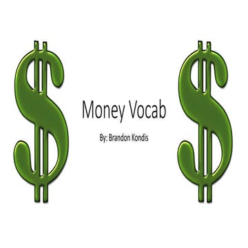 Money vocabulary | PPTX