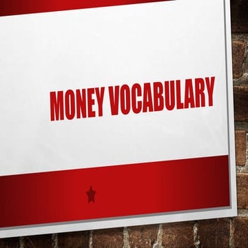 Money vocabulary | PPTX