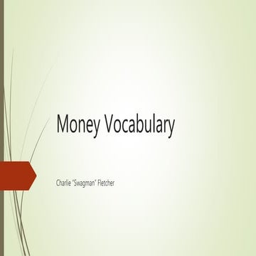 Money vocabulary | PPTX