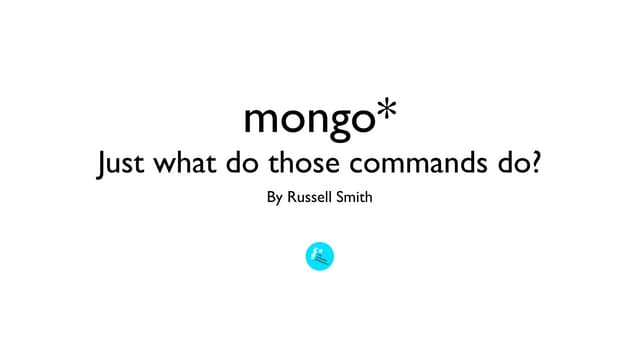 Mongodb Command Line Tools Ppt