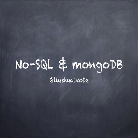 Nosql And Mongodb Ppt