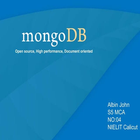 Mongodb Ppt